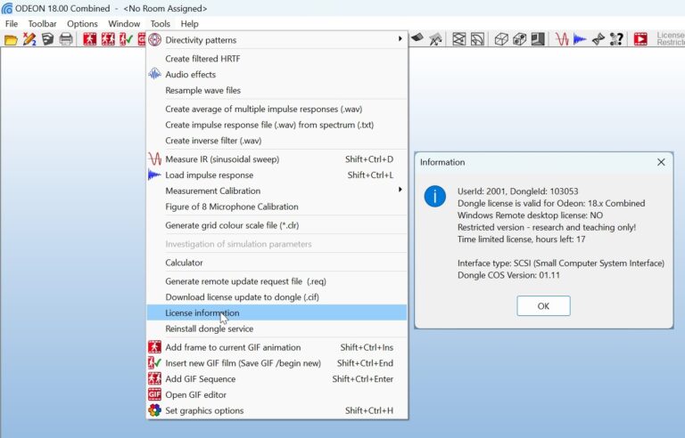 Odeon installations & Updates - ODEON Room Acoustics Software